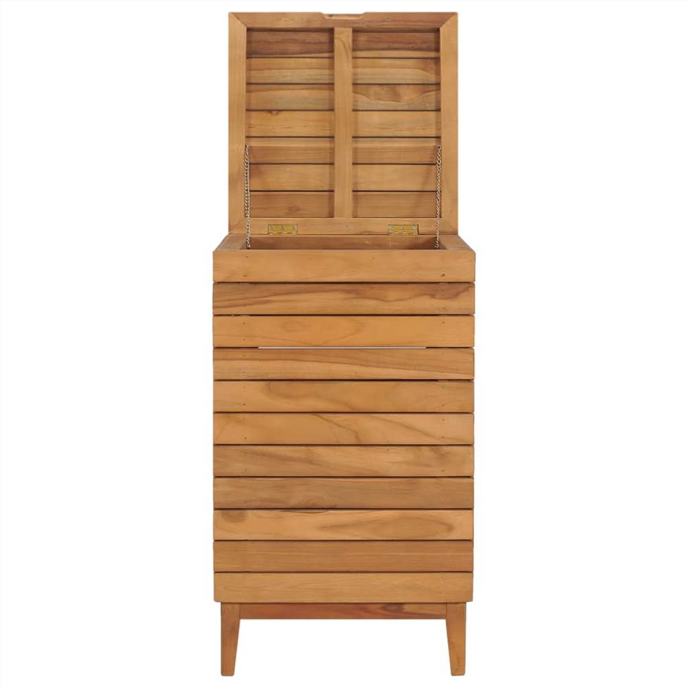 Laundry Basket 40x40x70 cm Solid Teak Wood