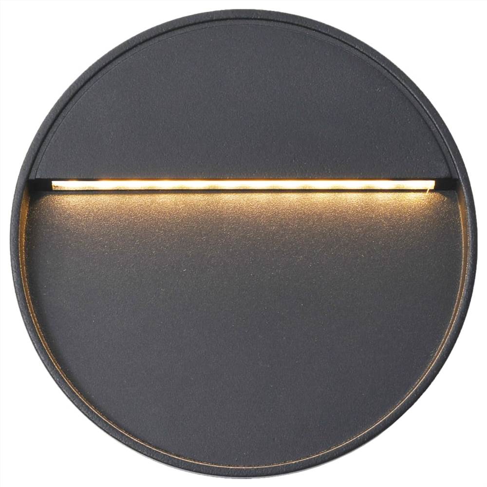 Outdoor LED Wall Lights 2 pcs 3 W Black Round