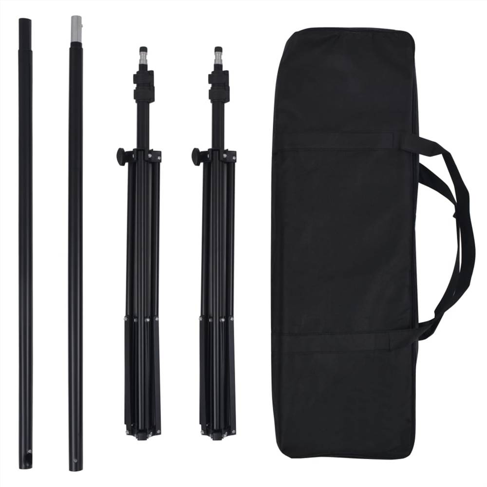 Photo Studio Kit with 5 Coloured Backdrops and Adjustable Frame