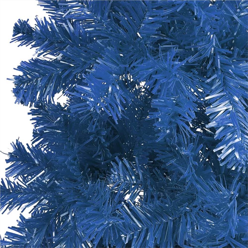 Slim Christmas Tree with LEDs Blue 150 cm