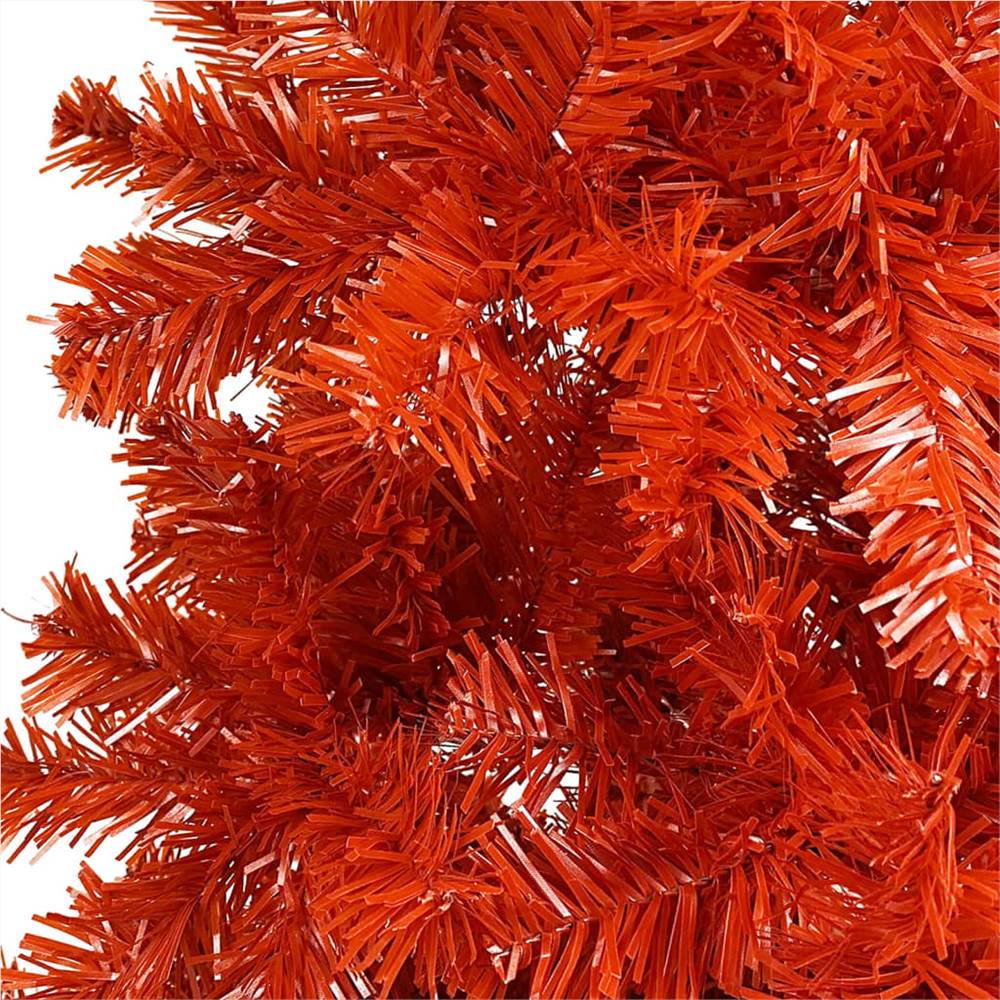 Slim Christmas Tree with LEDs Red 210 cm