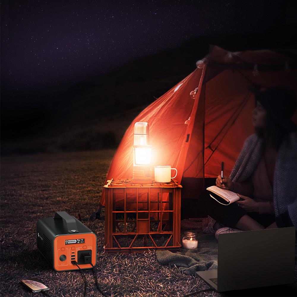 NOVOO 230Wh/62400mAh Solar Generator Portable Power Station Orange