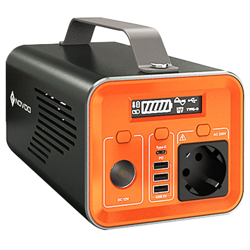 NOVOO 230Wh/62400mAh Solar Generator Portable Power Station Orange