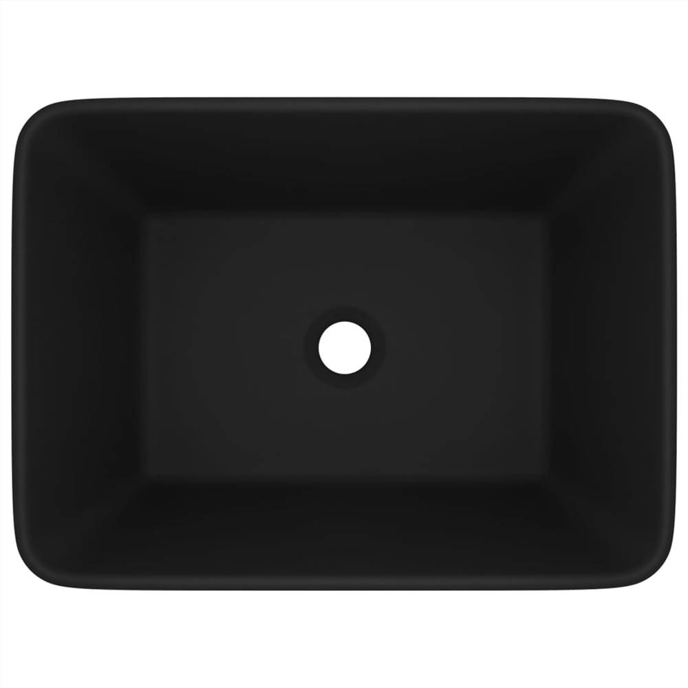 Luxury Wash Basin Matt Black 41x30x12 cm Ceramic