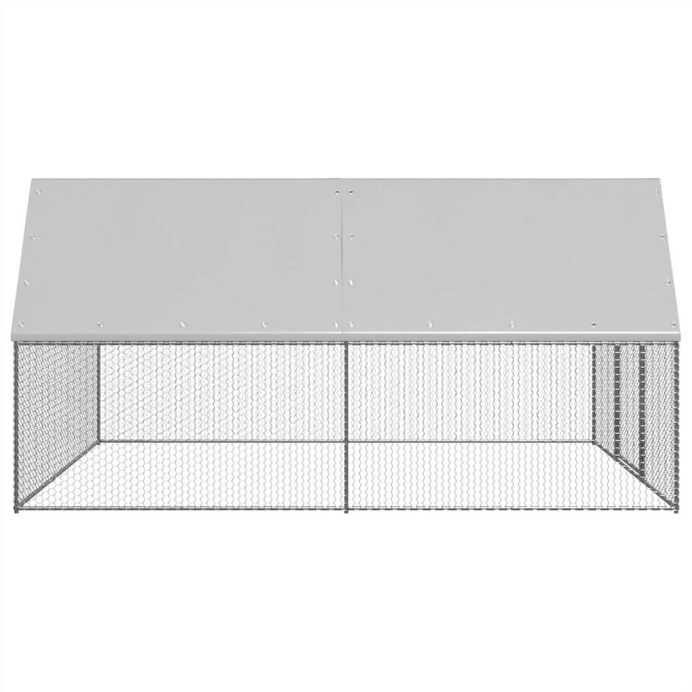 Outdoor Chicken Cage 3x4x2 m Galvanised Steel