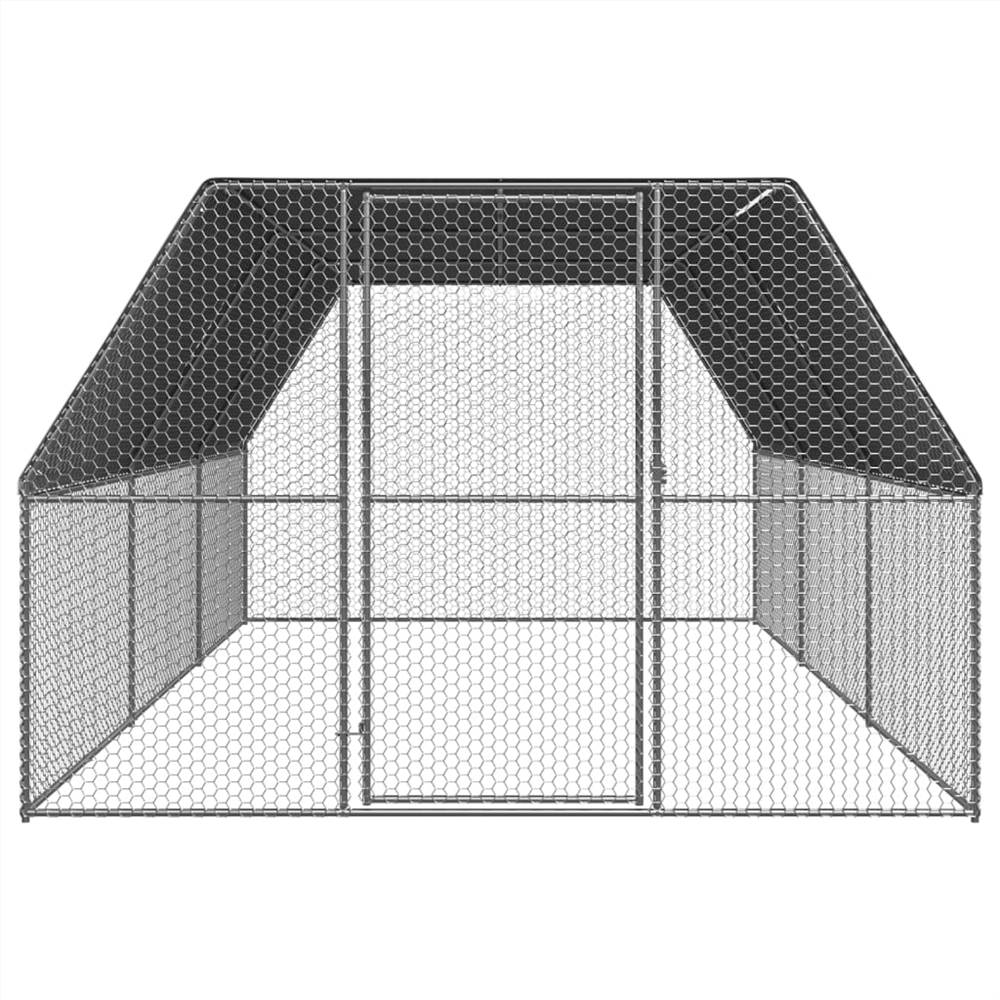 Outdoor Chicken Cage 3x6x2 m Galvanised Steel