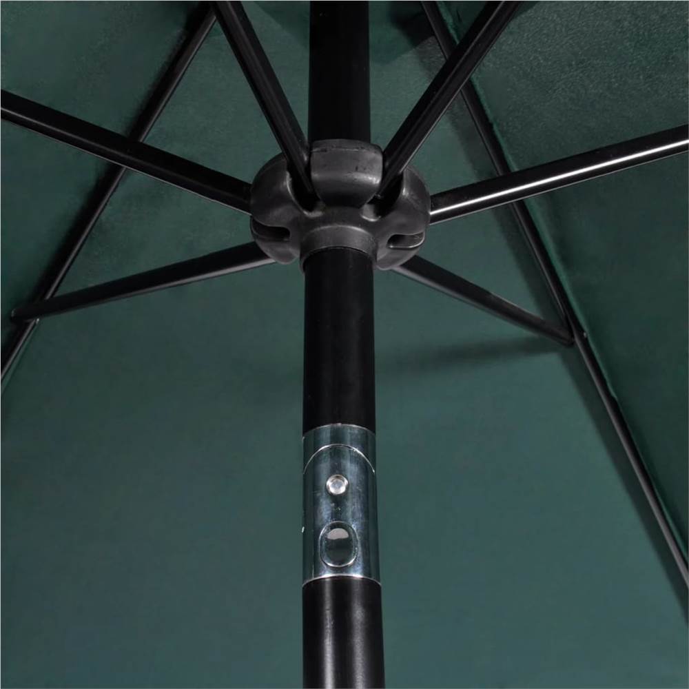 Parasol Green 3m Steel Pole