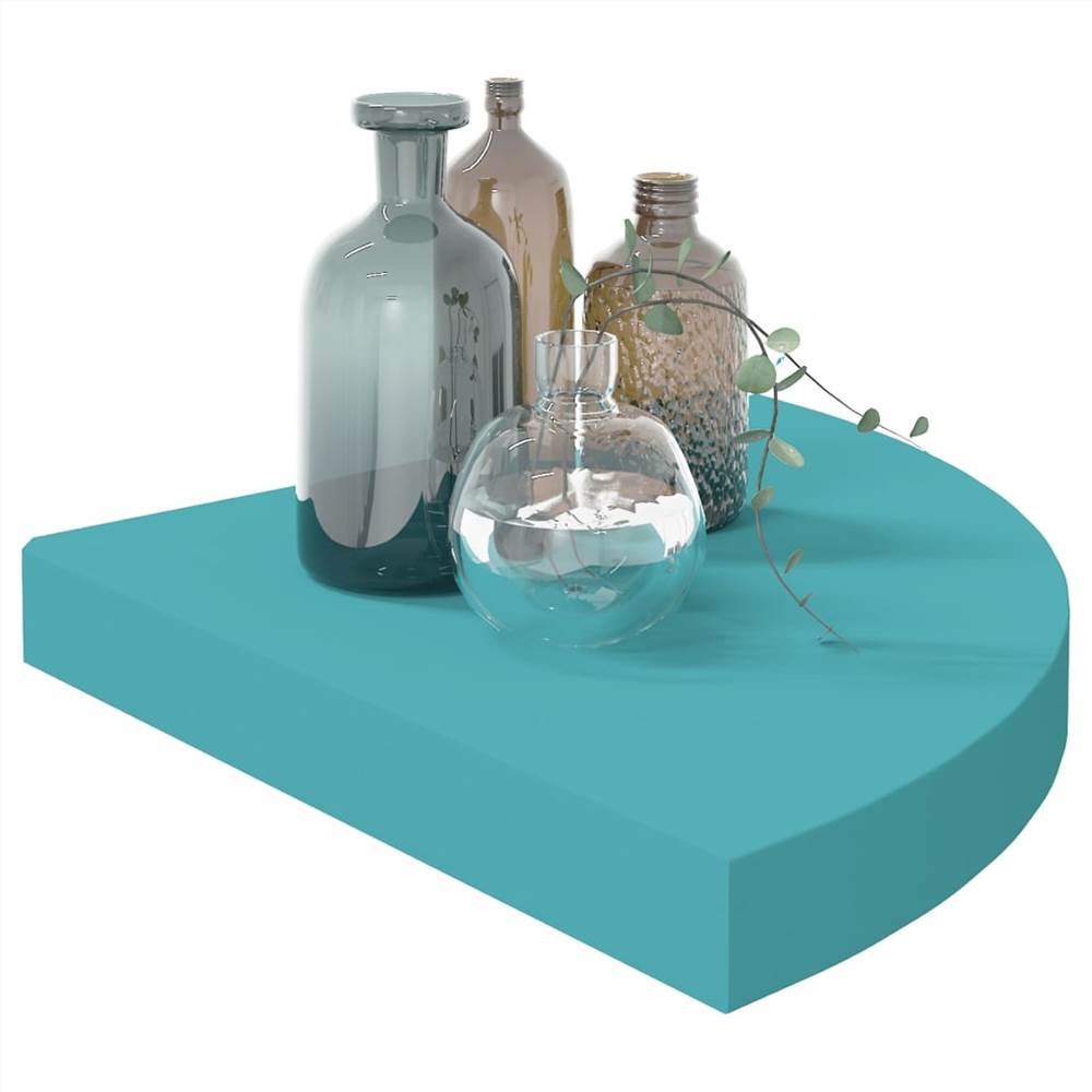 Wall Corner Shelf Blue 35x35x3.8 cm MDF