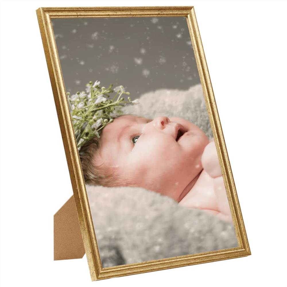 Photo Frames Collage 10 pcs for Wall or Table Gold 18x24 cm MDF