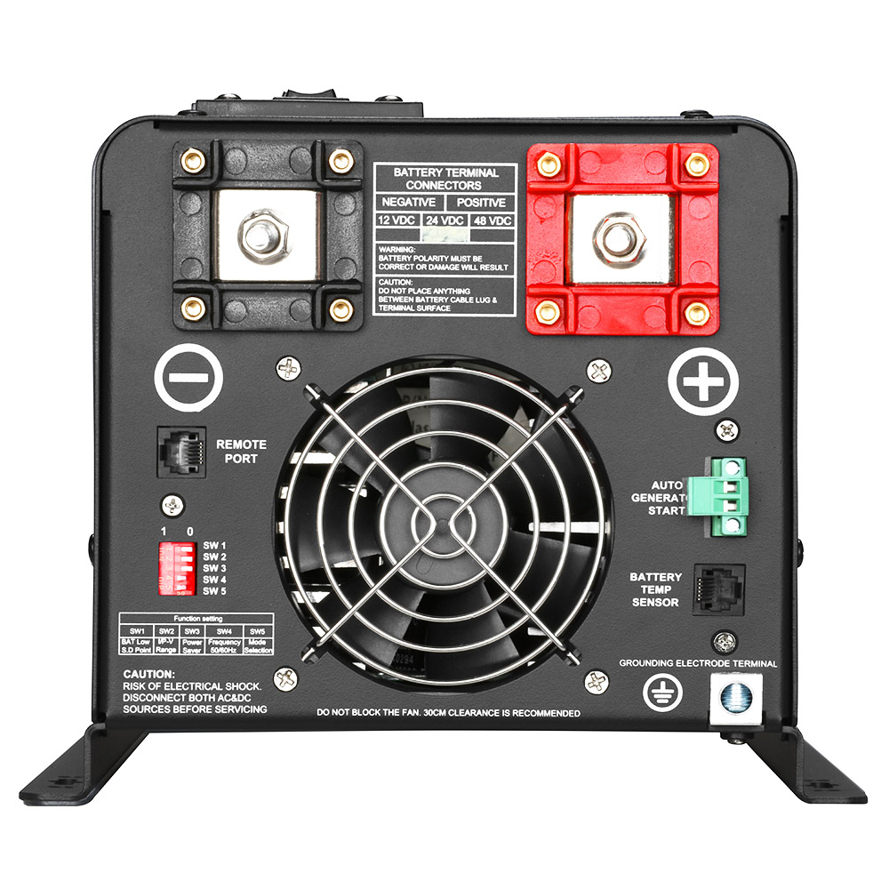 SunGoldPower 4000W 24V Pure Sine Wave Power Inverter Black