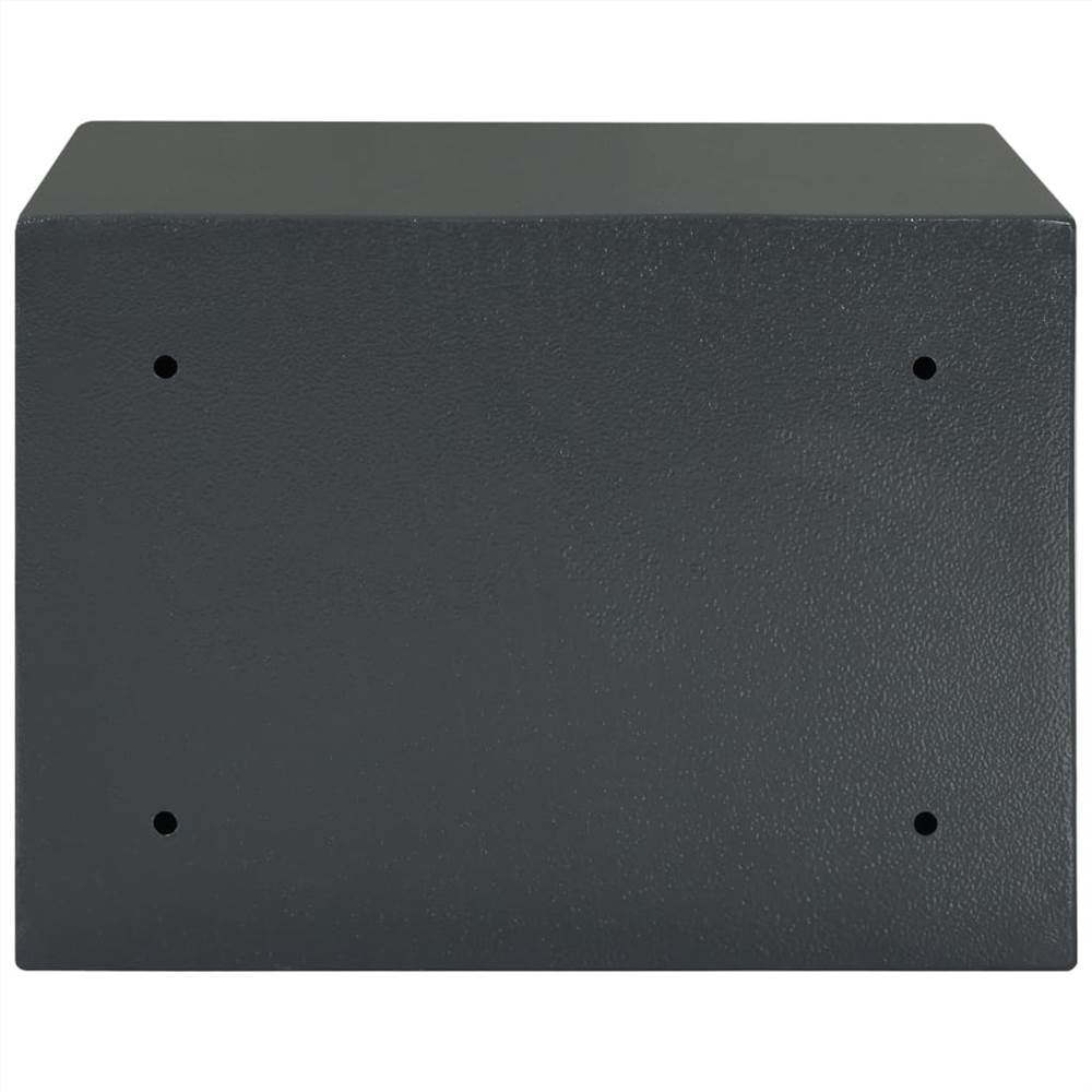 Digital Safe with Fingerprint Dark Grey 35x25x25 cm