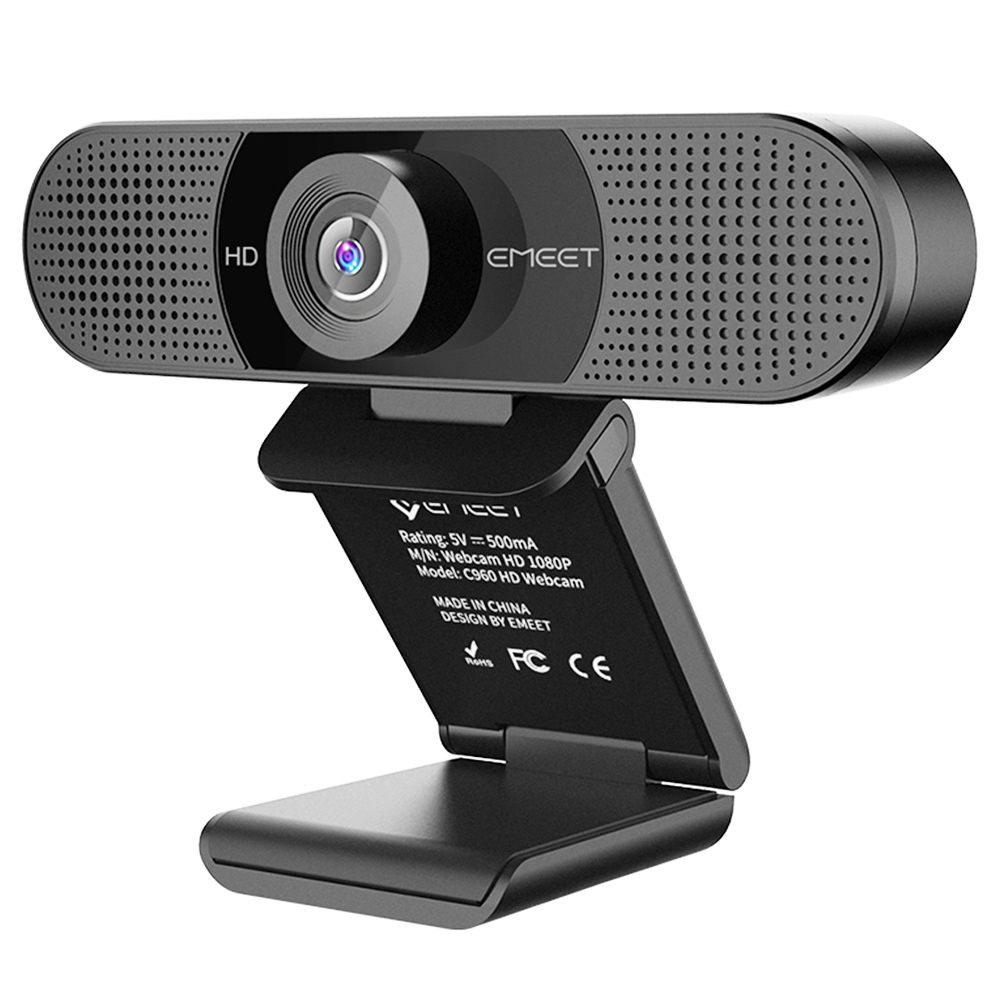 eMeet C960 1080P Webcam with Privacy Cover Black