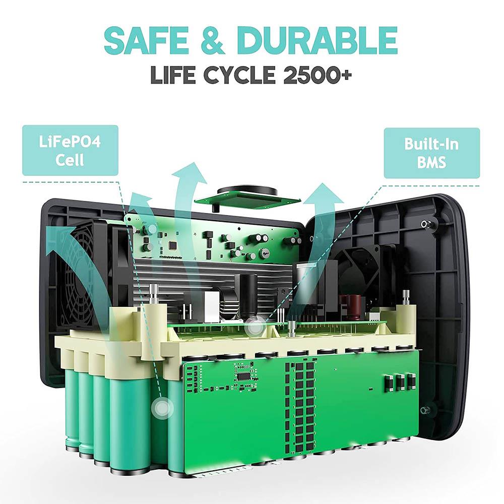 BLUETTI EB70 Portable Power Station 716Wh Solar Generator LiFePO4 Blue