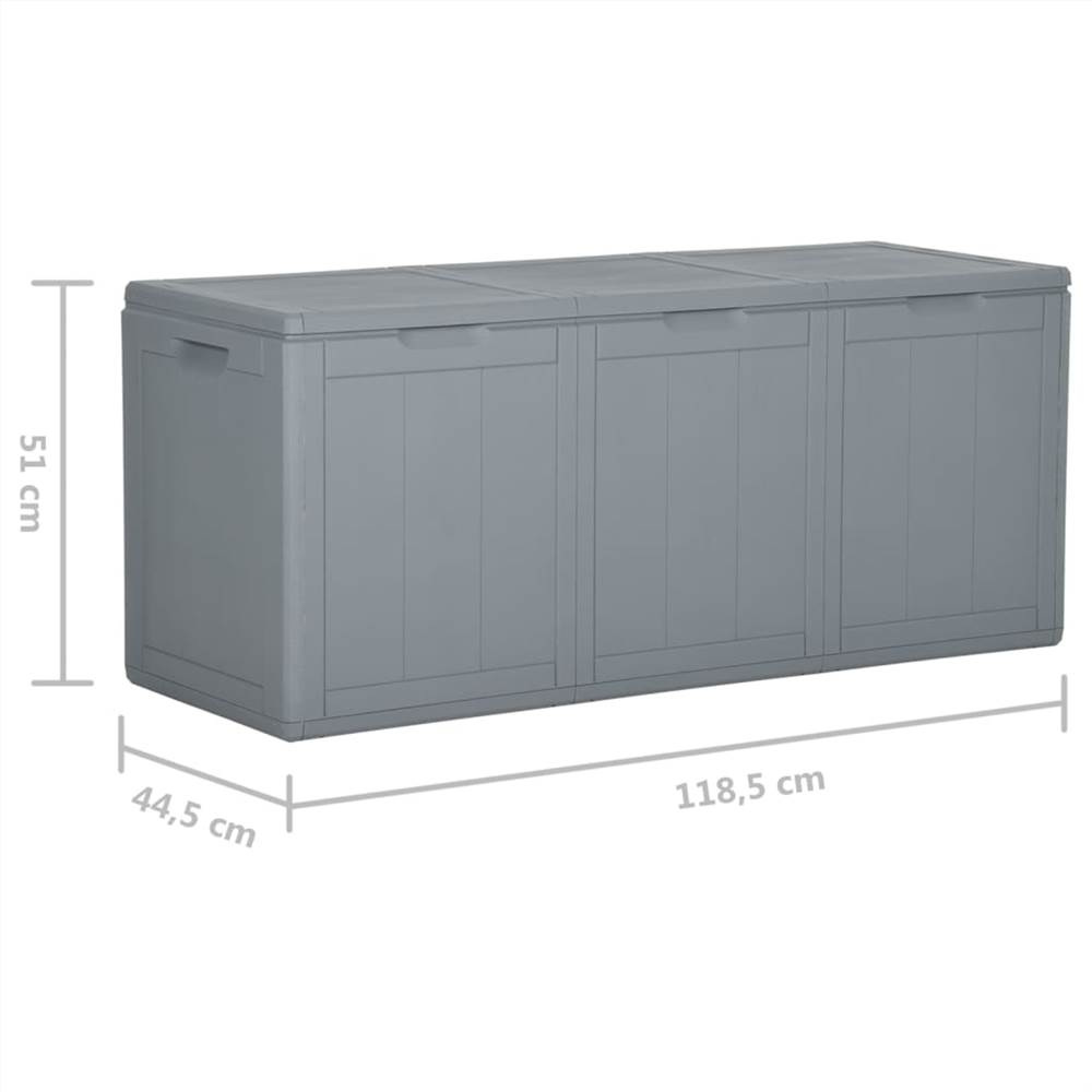 Garden Storage Box 270L Grey PP