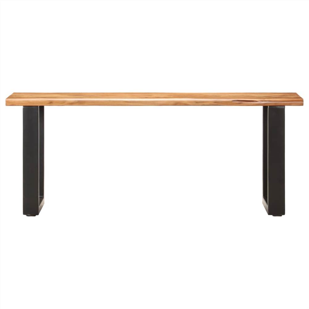 Live Edge Bench 160 cm Solid Acacia Wood and Steel