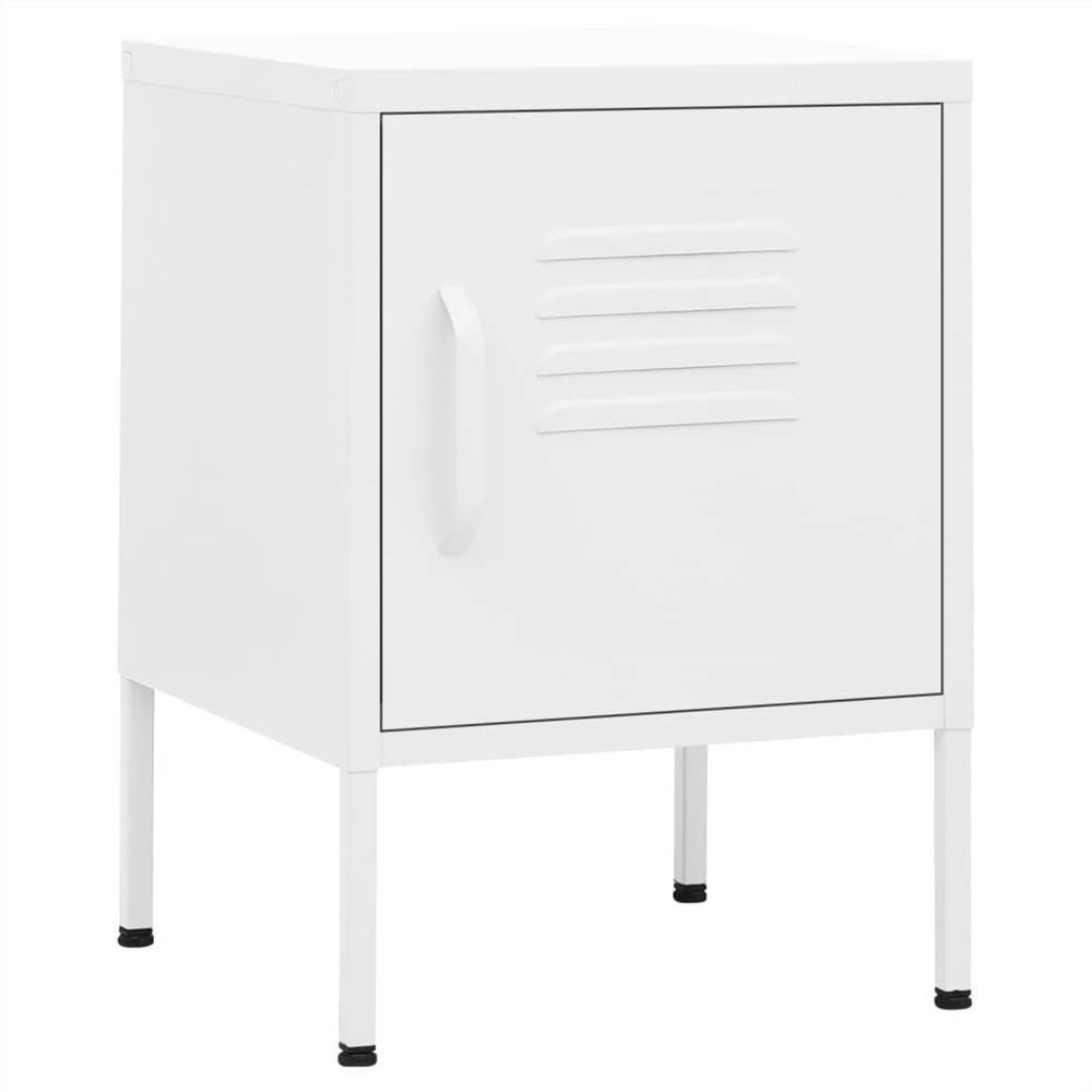 White metal nightstand store