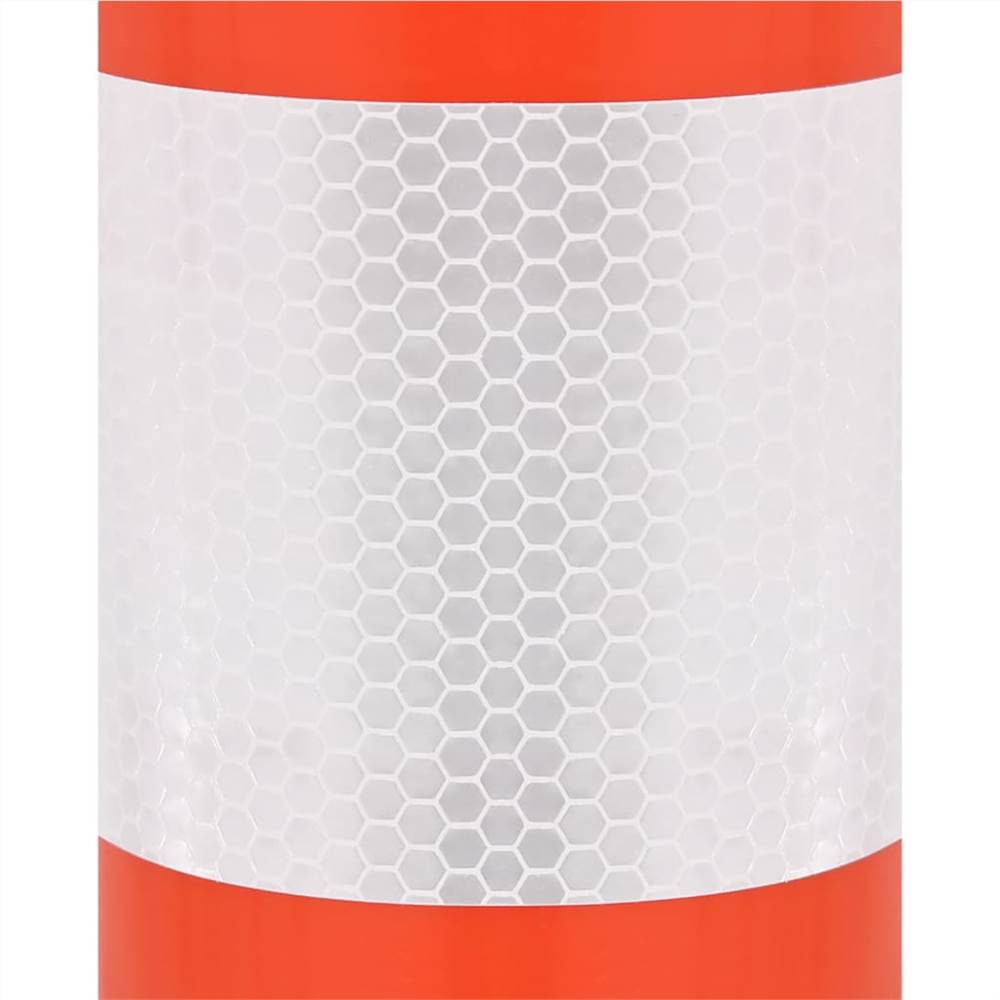 Traffic Control Bollards 2 pcs with Chain 75 cm PE