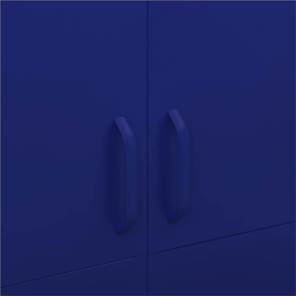 Wardrobe Navy Blue 90x50x180 cm Steel