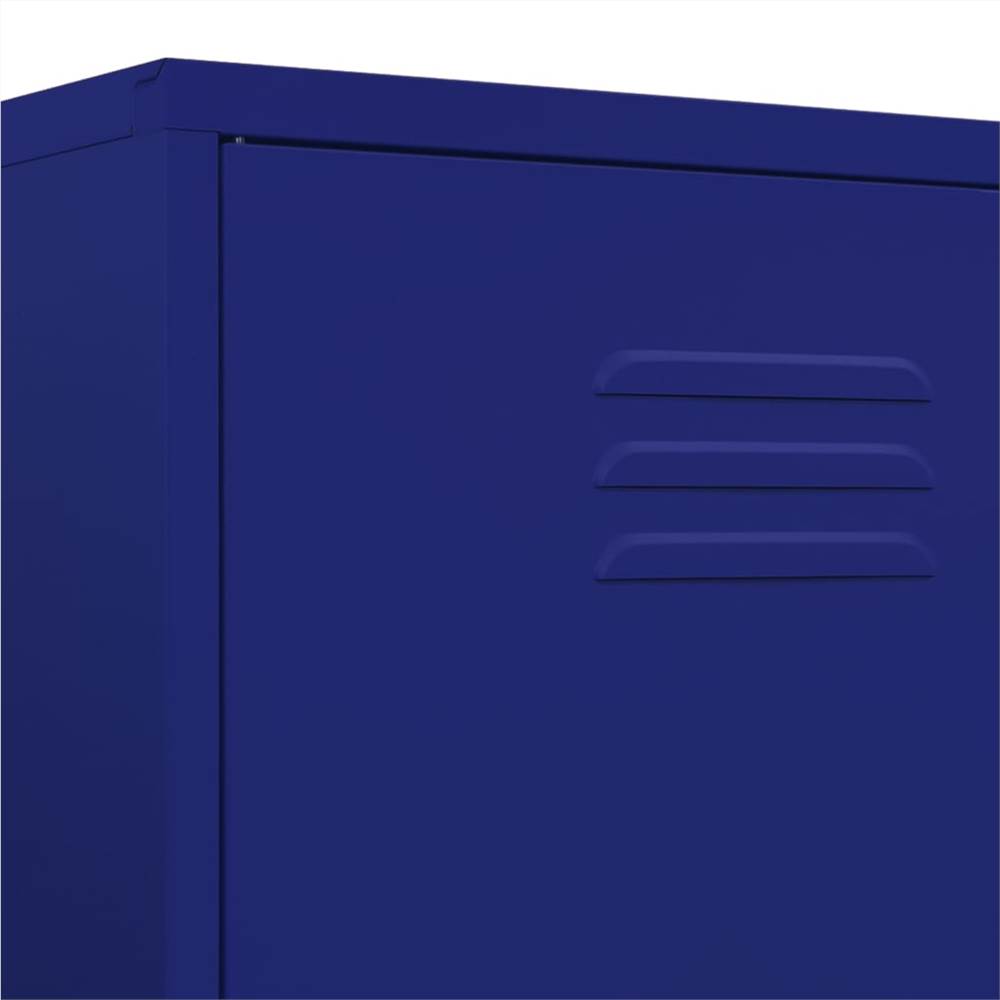 Wardrobe Navy Blue 90x50x180 cm Steel