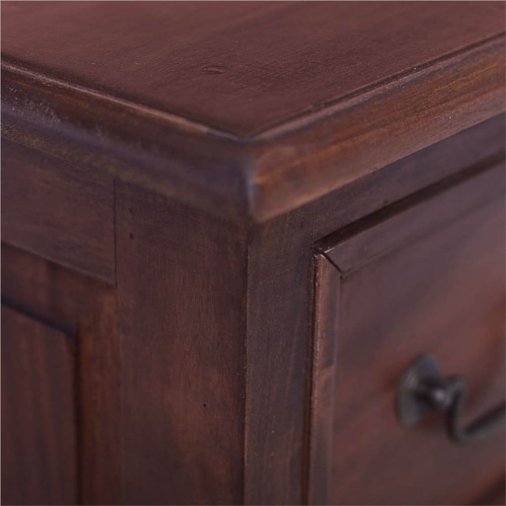 Chest of Drawers Classical Brown Solid Mahogany Wood