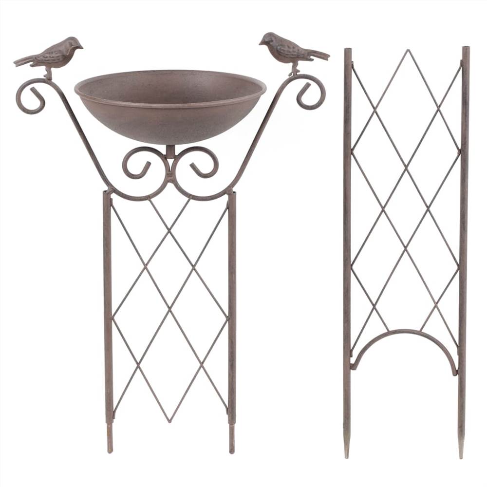 HI Bird Feeder with Plant Support Brown