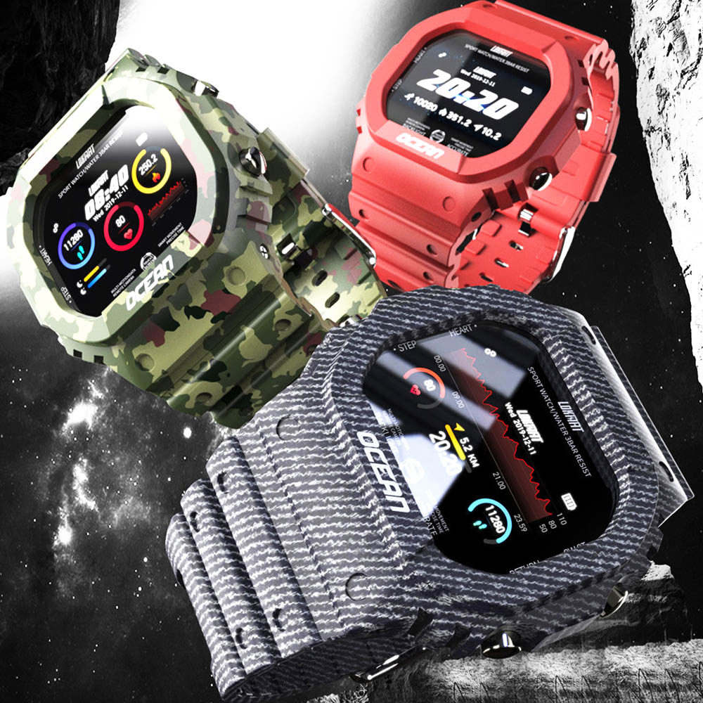 LOKMAT OCEAN Bluetooth Smartwatch 1.14 inch TFT Touch Screen Green