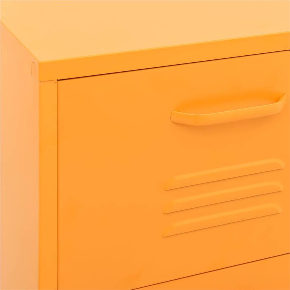 Storage Cabinet Mustard Yellow 42.5x35x101.5 cm Steel