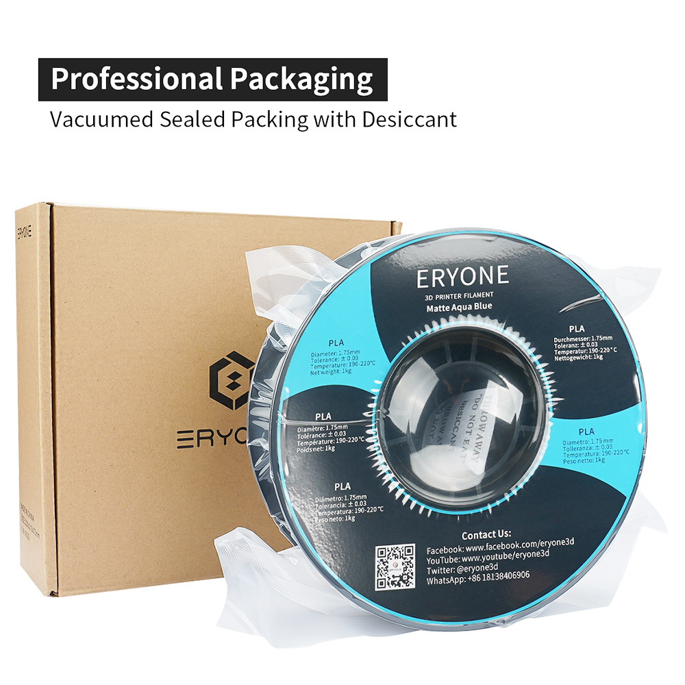 4kg ERYONE Matte PLA Filament Aqua Blue Olive Green Navy Blue Grey | Europe