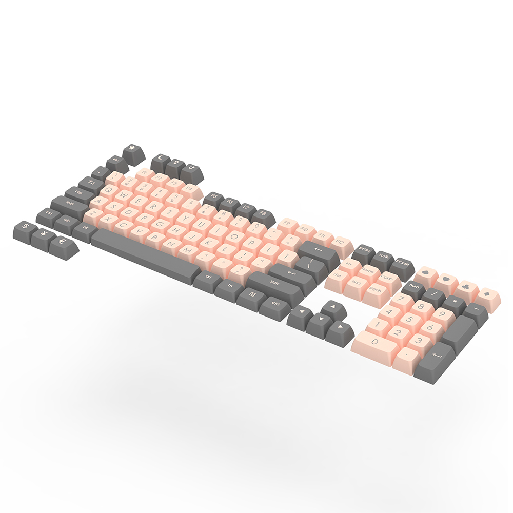 Ajazz PBT Double-shot Keycaps Black Pink