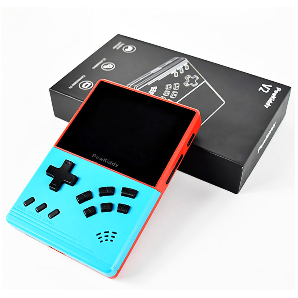 Powkiddy V2 Retro Game Pocket Console Blue Red