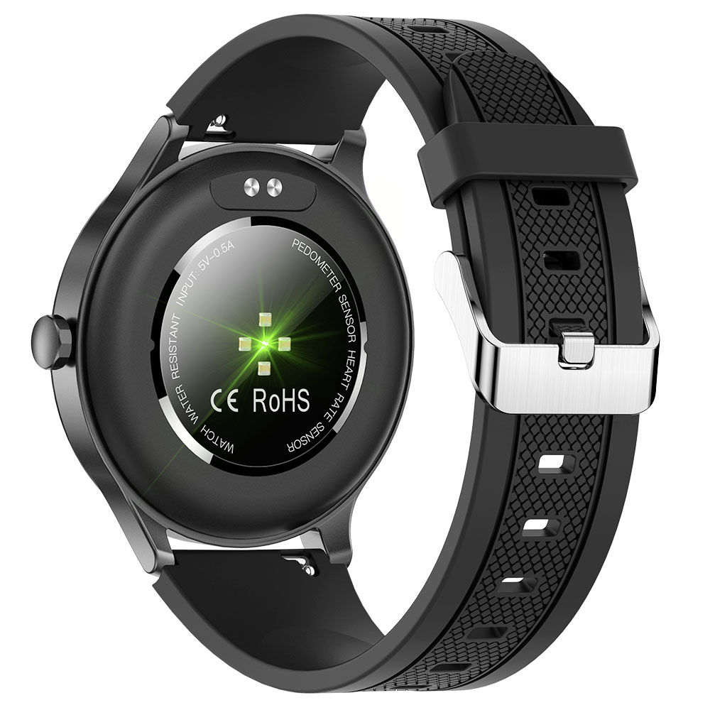 SENBONO NY20 Smartwatch Fitness Tracker Black Silicone