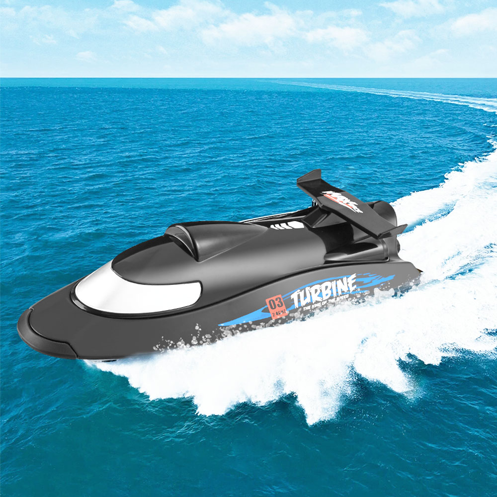 Flytec V009 30KM High Speed RC Jet Boat Black