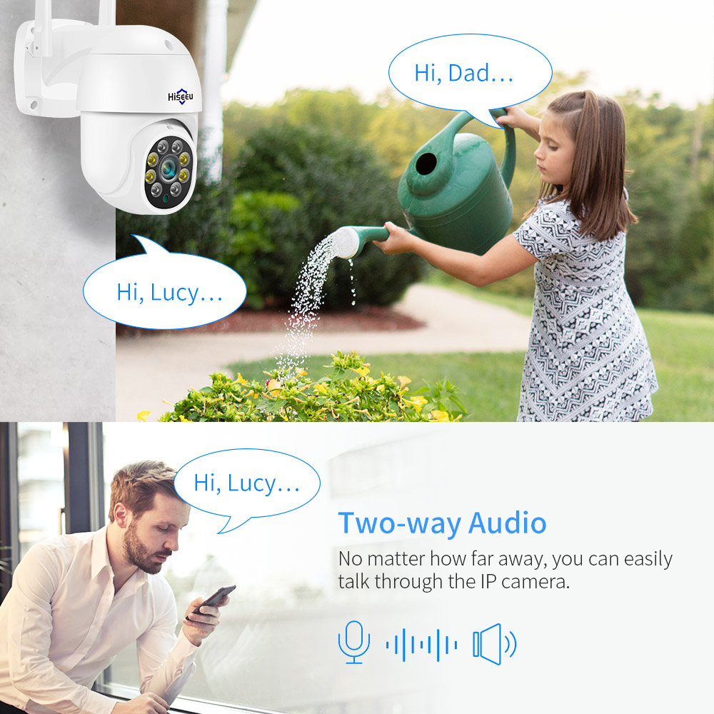 Hiseeu 3MP Wireless PTZ Speed Dome IP Camera