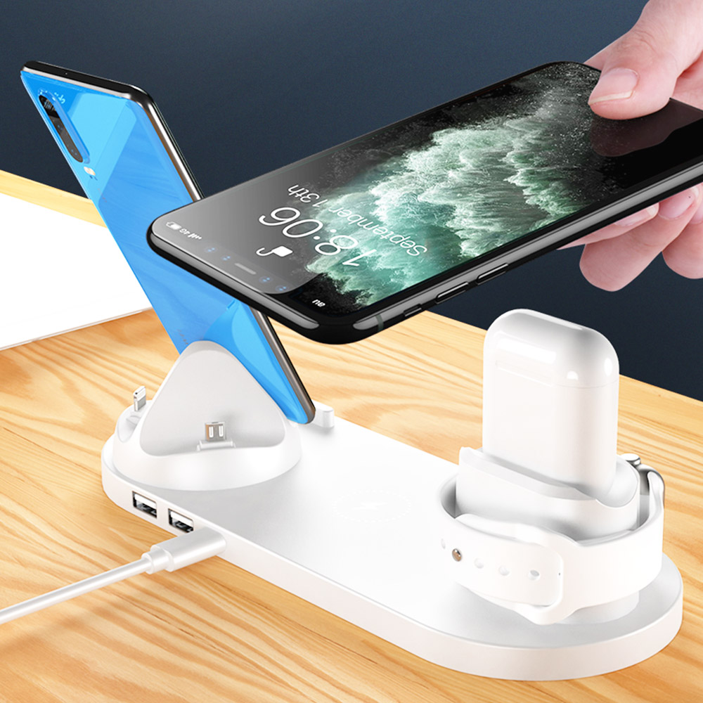 6 in 1 Wireless Charger Mobile Phone Wireless Charging Bracket