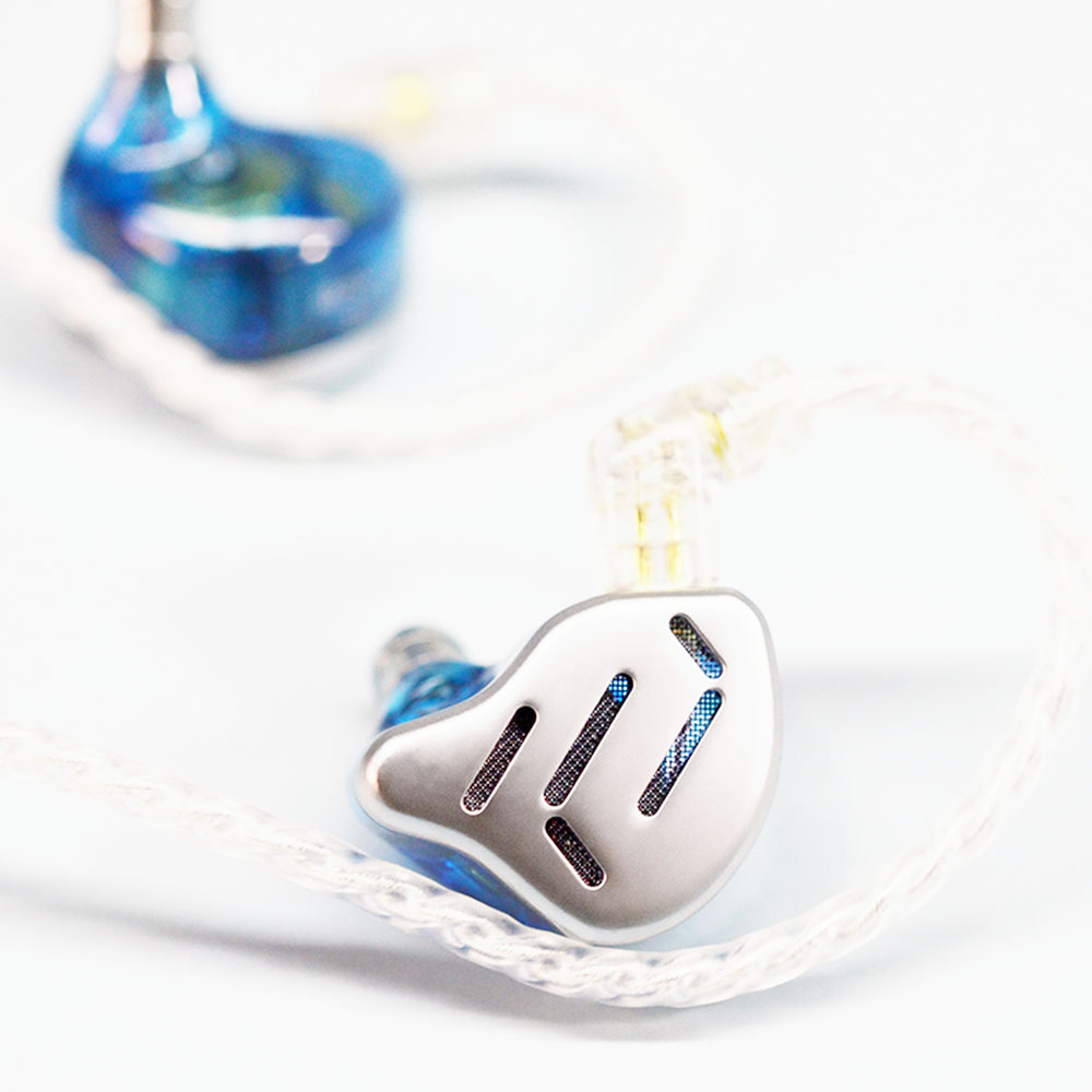 KZ ZAX Wired Earphone 1DD+7BA HiFi Bass with Mic Silver