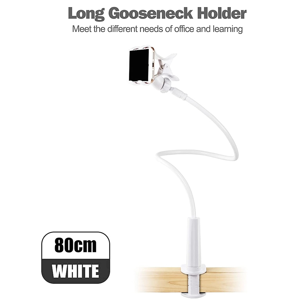 Gooseneck Phone Holder Flexible Holder 360 Adjustable White