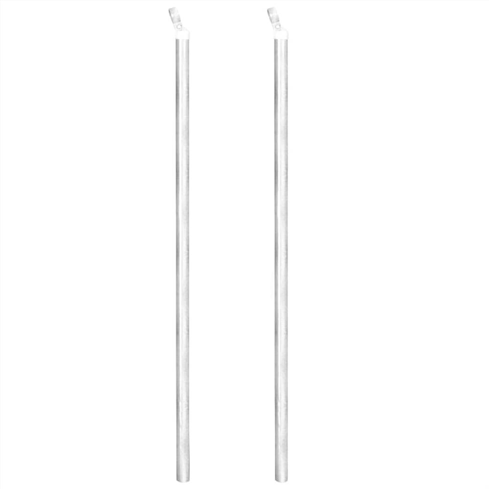 Chain Link Fence with Posts Spike Galvanised Steel 15x1.5 m