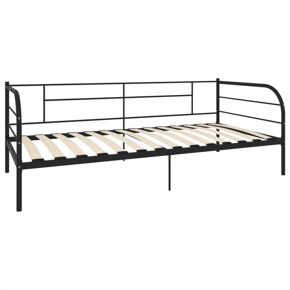 Daybed Frame Black Metal 90x200 cm