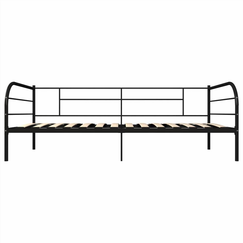 Daybed Frame Black Metal 90x200 cm