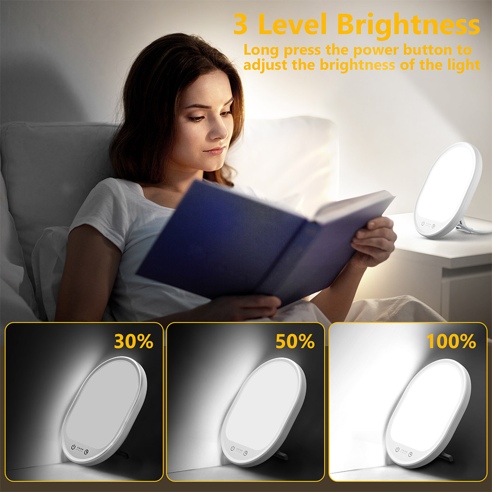 Daylight Lamp 10000 Lux Light 3 Levels Brightness and 4 Timer Settings