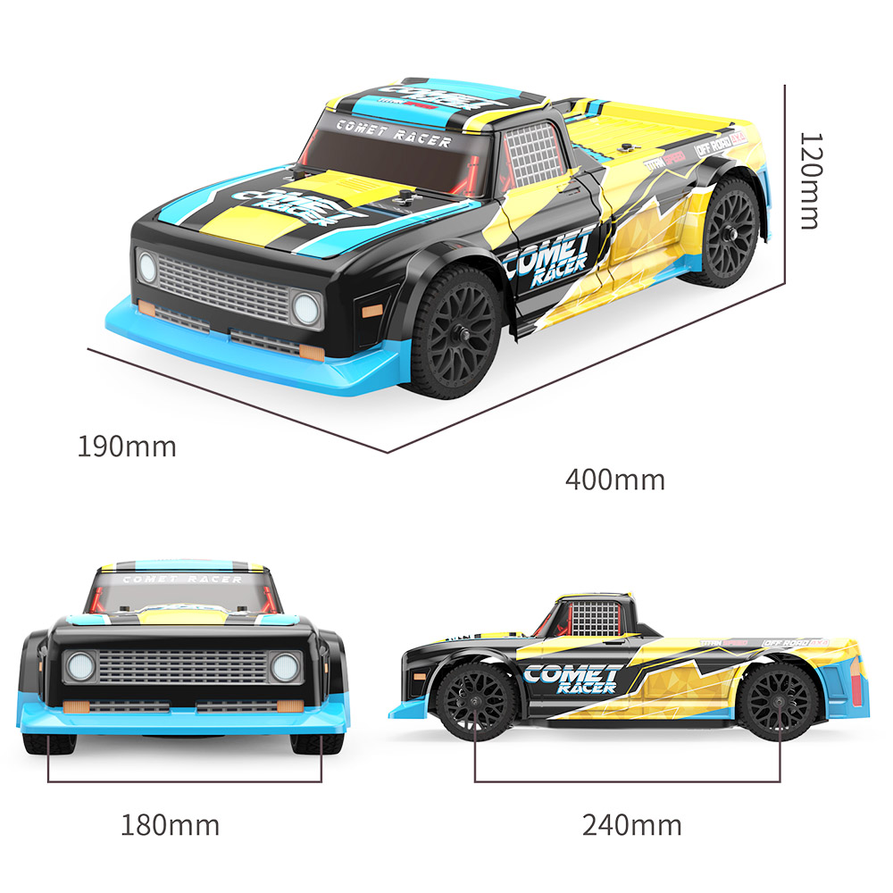 JJRC Q125 1/10 Racing Car Brushed 4WD RTR RC Car Yellow