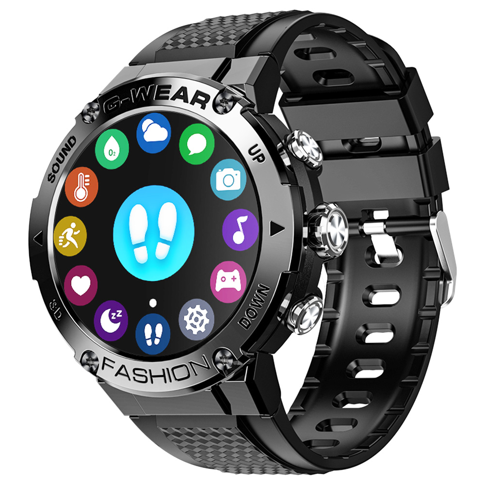 LOKMAT ATTACK 5 Smartwatch 1.32 Inch Full Touch Screen Black
