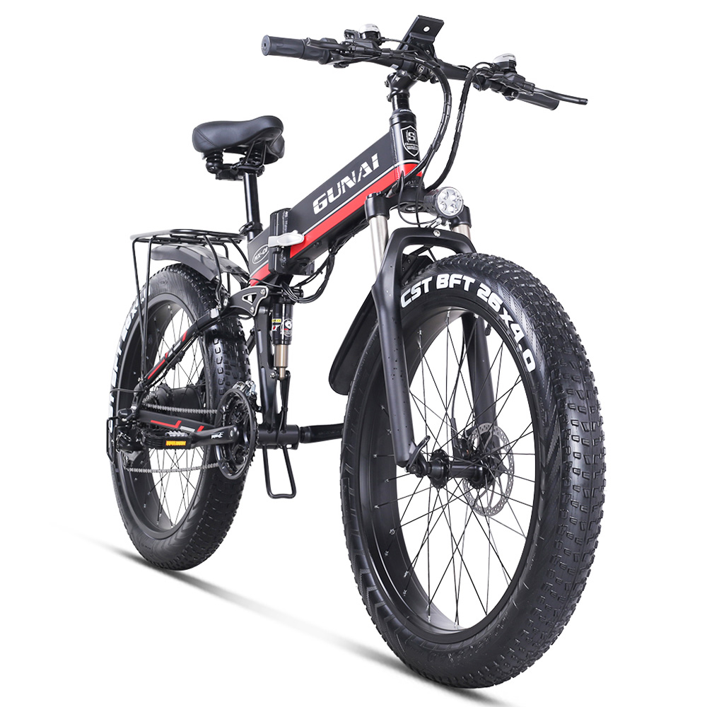 GUNAI MX01 1000W 48V 12.8Ah 26'' Electric Bicycle Red