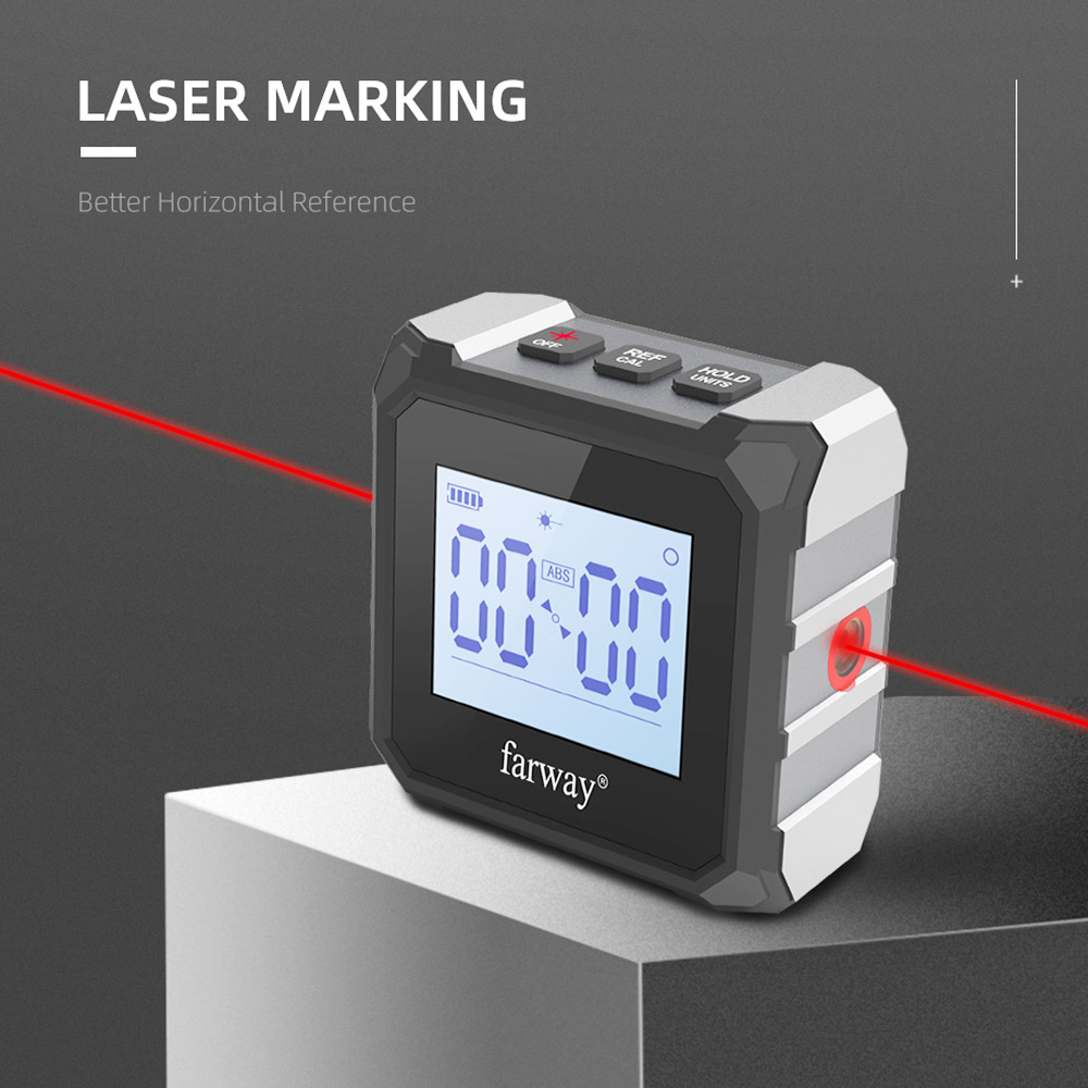Farway 3 in 1 Digital Angle Finder Laser Level and Angle Gauge