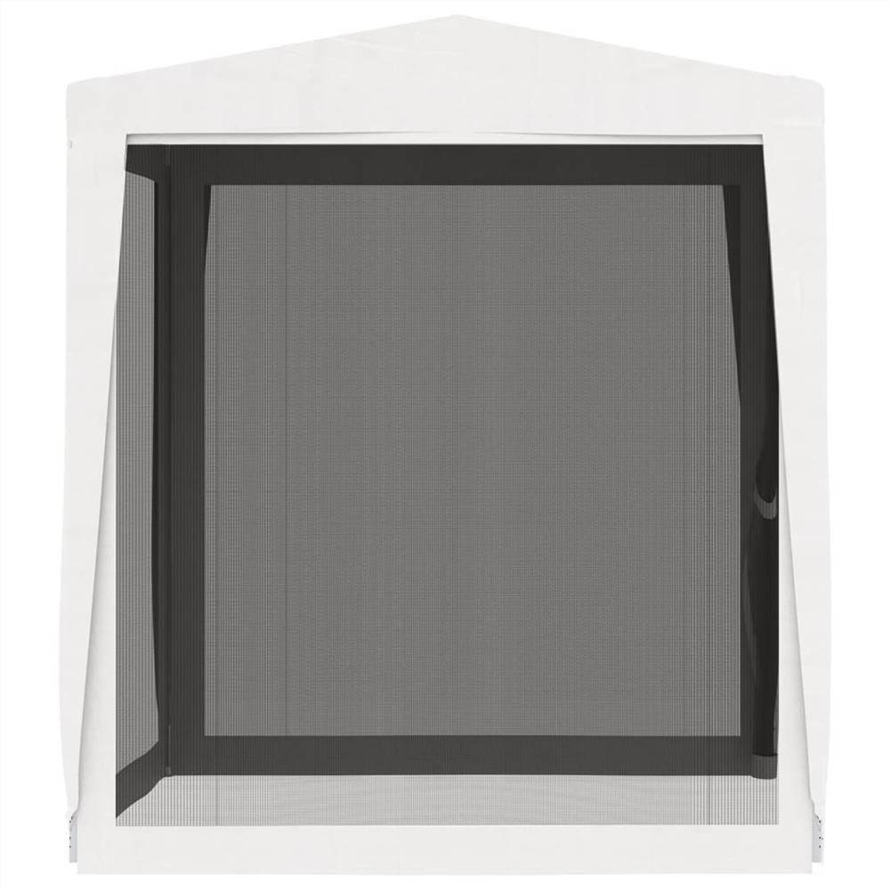 Party Tent with 4 Mesh Sidewalls 2x2 m White