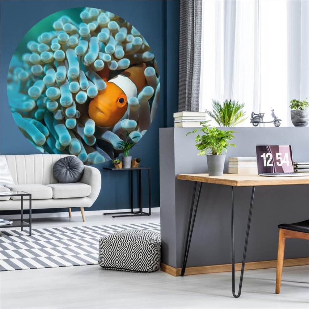 WallArt Wallpaper Circle Nemo the Anemonefish 190 cm