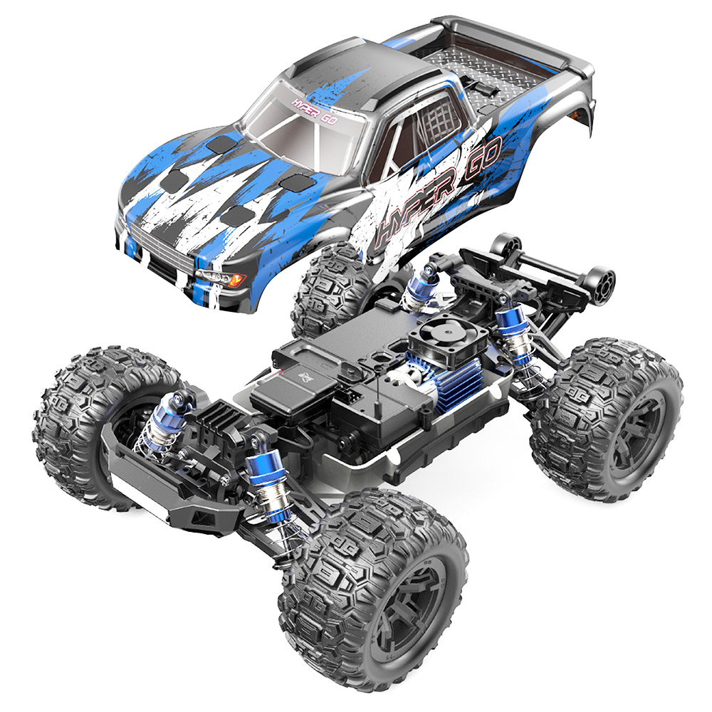 MJX Hyper Go H16H 1/16 RC Car Two Batteries Blue