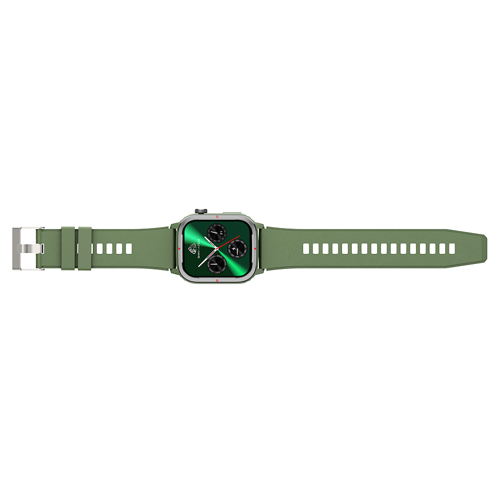 Q25 Smartwatch Bluetooth Calling Watch 1.7'' Touch Screen Army Green