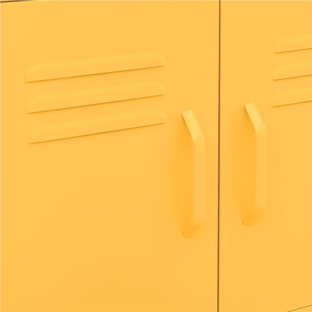 Storage Cabinet Mustard Yellow 60x35x49 cm Steel