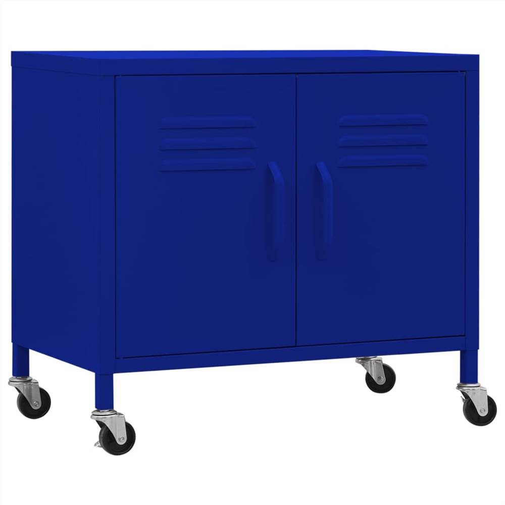 Storage Cabinet Navy Blue 60x35x49 cm Steel
